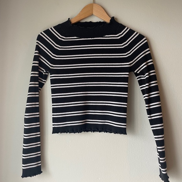 Kendall & Kylie | Sweaters | Kendall Khylie Striped Cropped Sweater ...